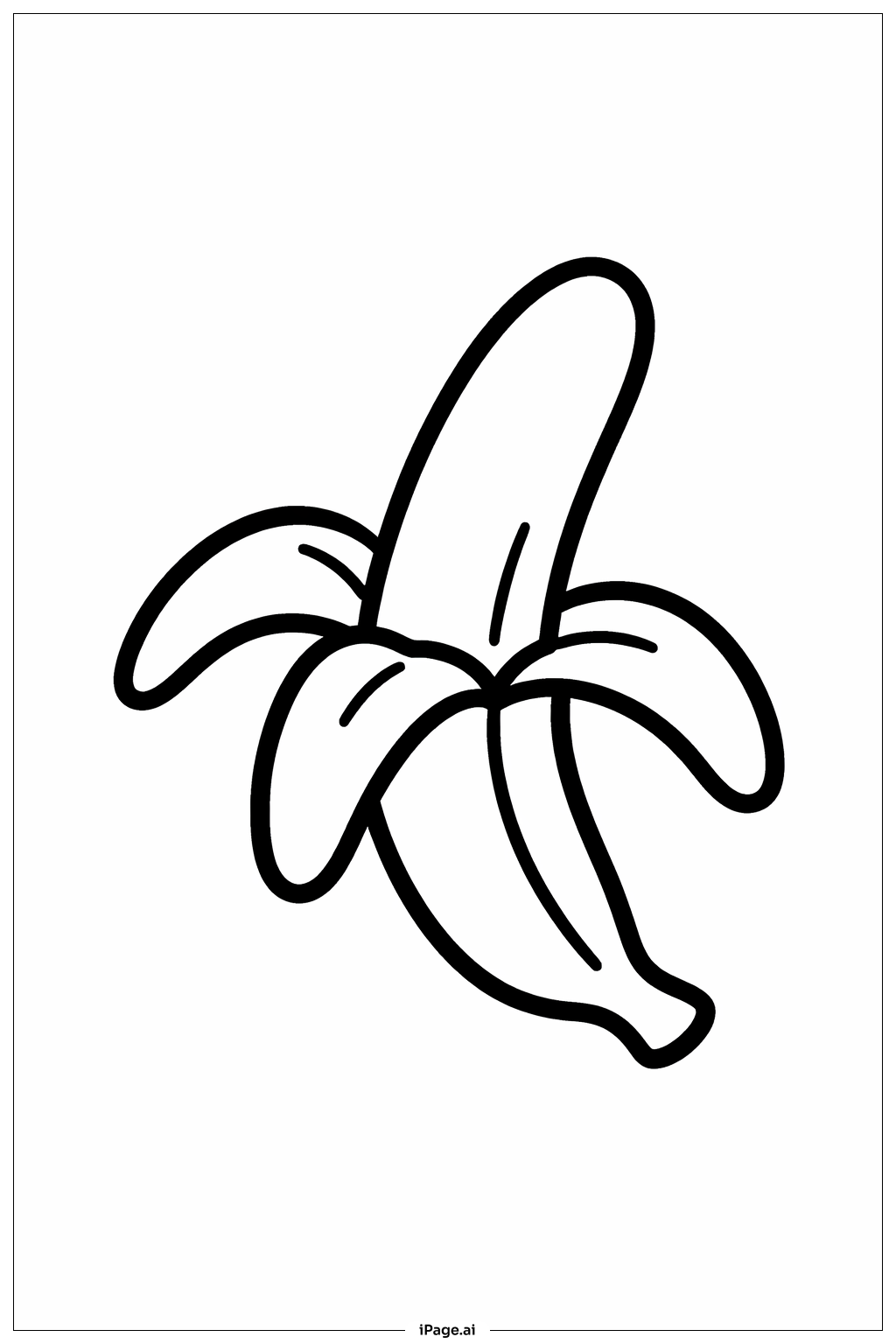 Banana Peel Coloring Page (Free PDF&PNG Printable)