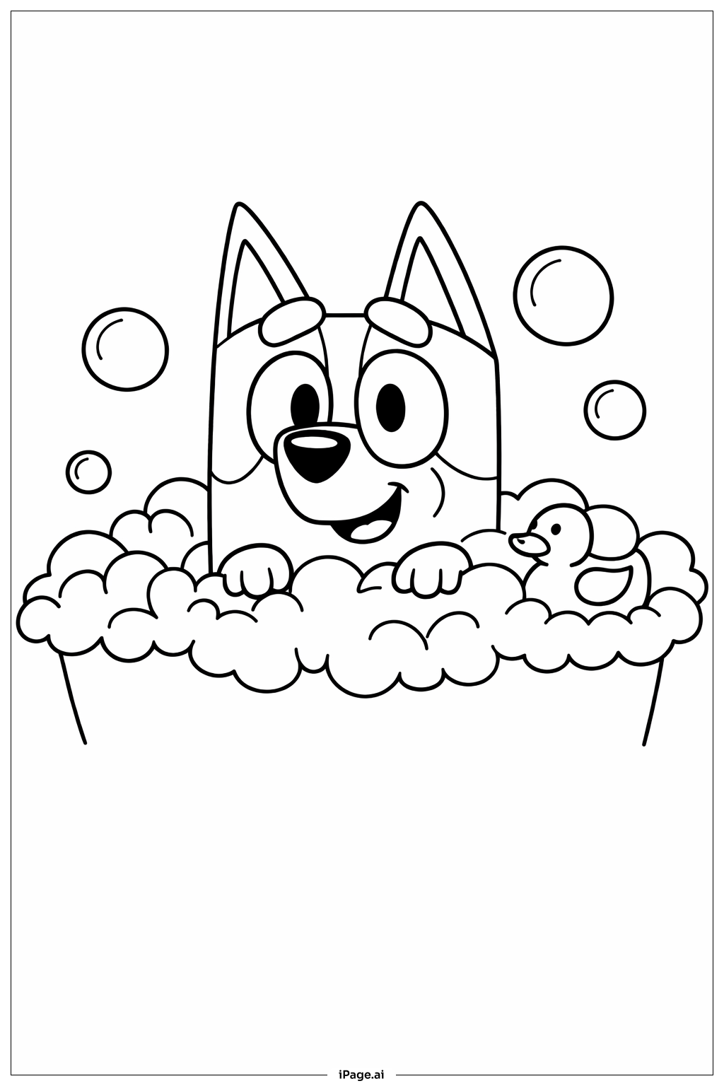 Trang Tô Màu Bluey Thổi Bong Bóng (Có thể In Miễn Phí dưới định dạng ...