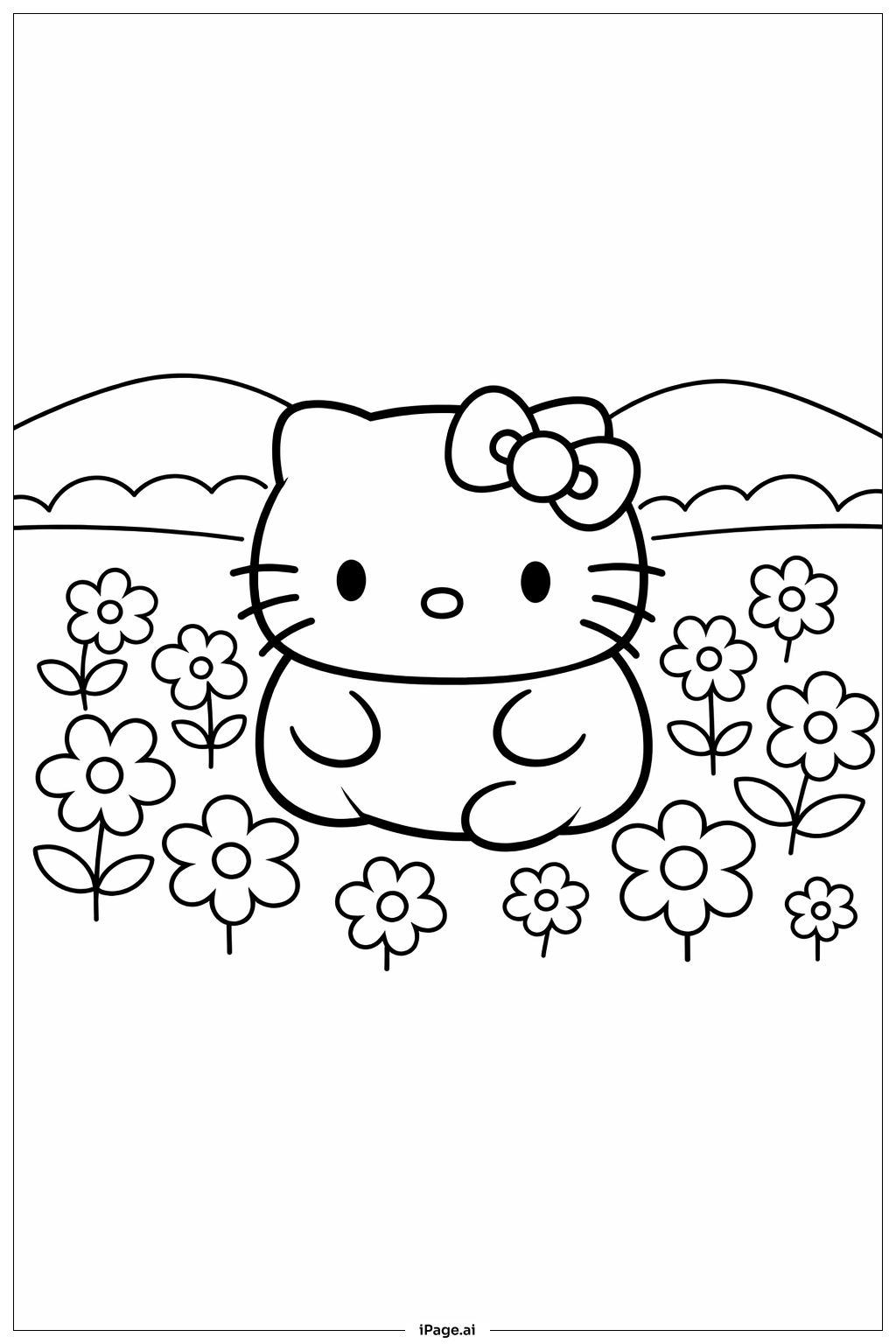 Trang Tô Màu Hello Kitty Marshmallow Đứng (Có thể In Miễn Phí dưới định ...