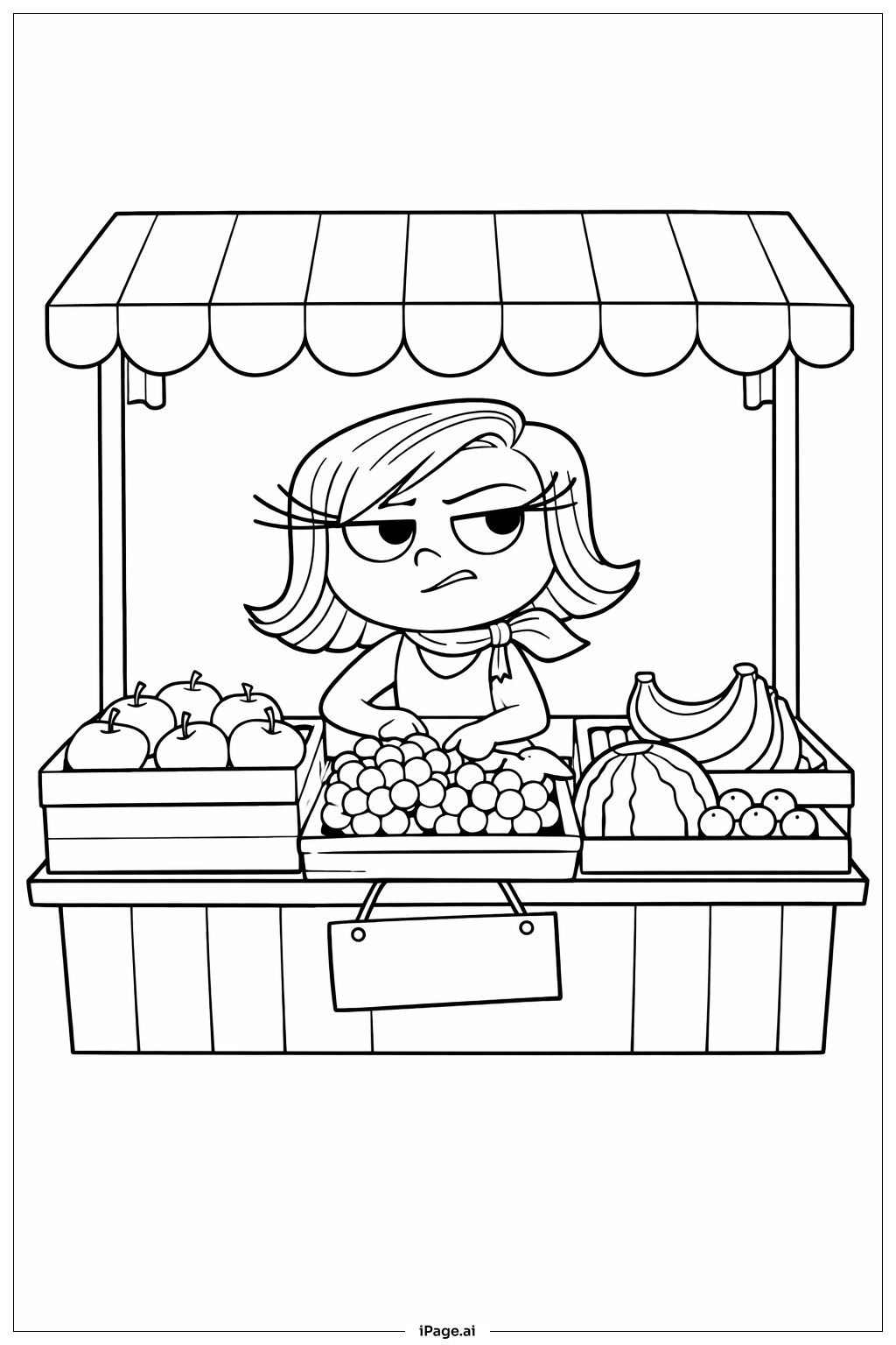 Inside Out 2 Fear Hide Coloring Page (Free PDF&PNG Printable)