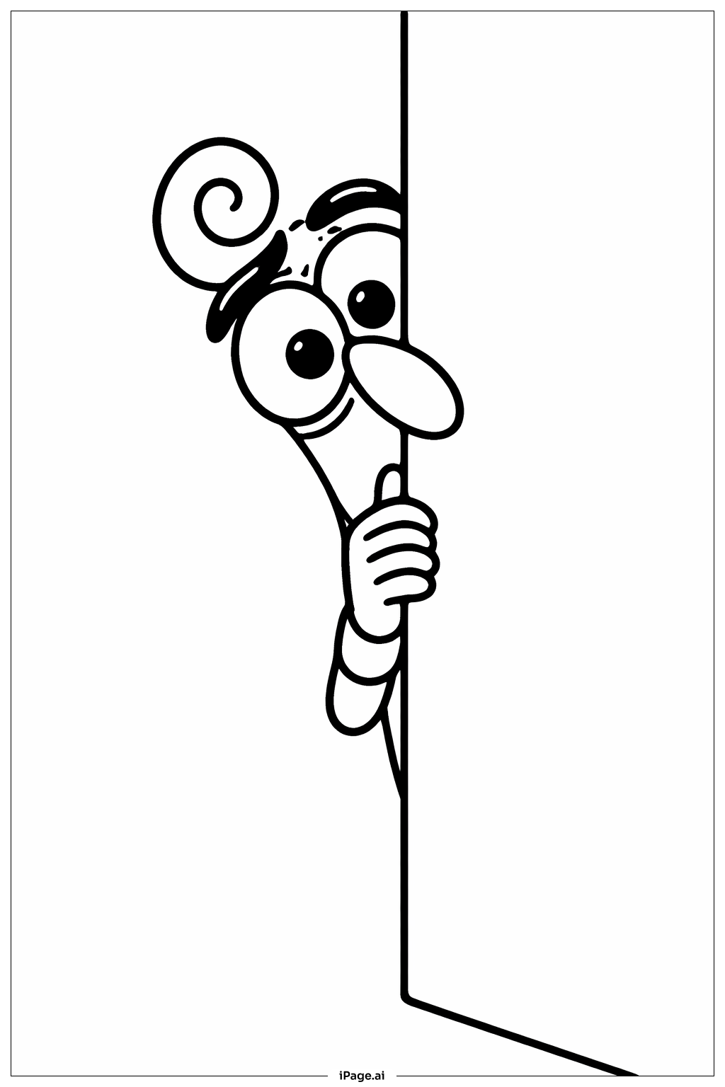Inside Out 2 Fear Hide Coloring Page (Free PDF&PNG Printable)