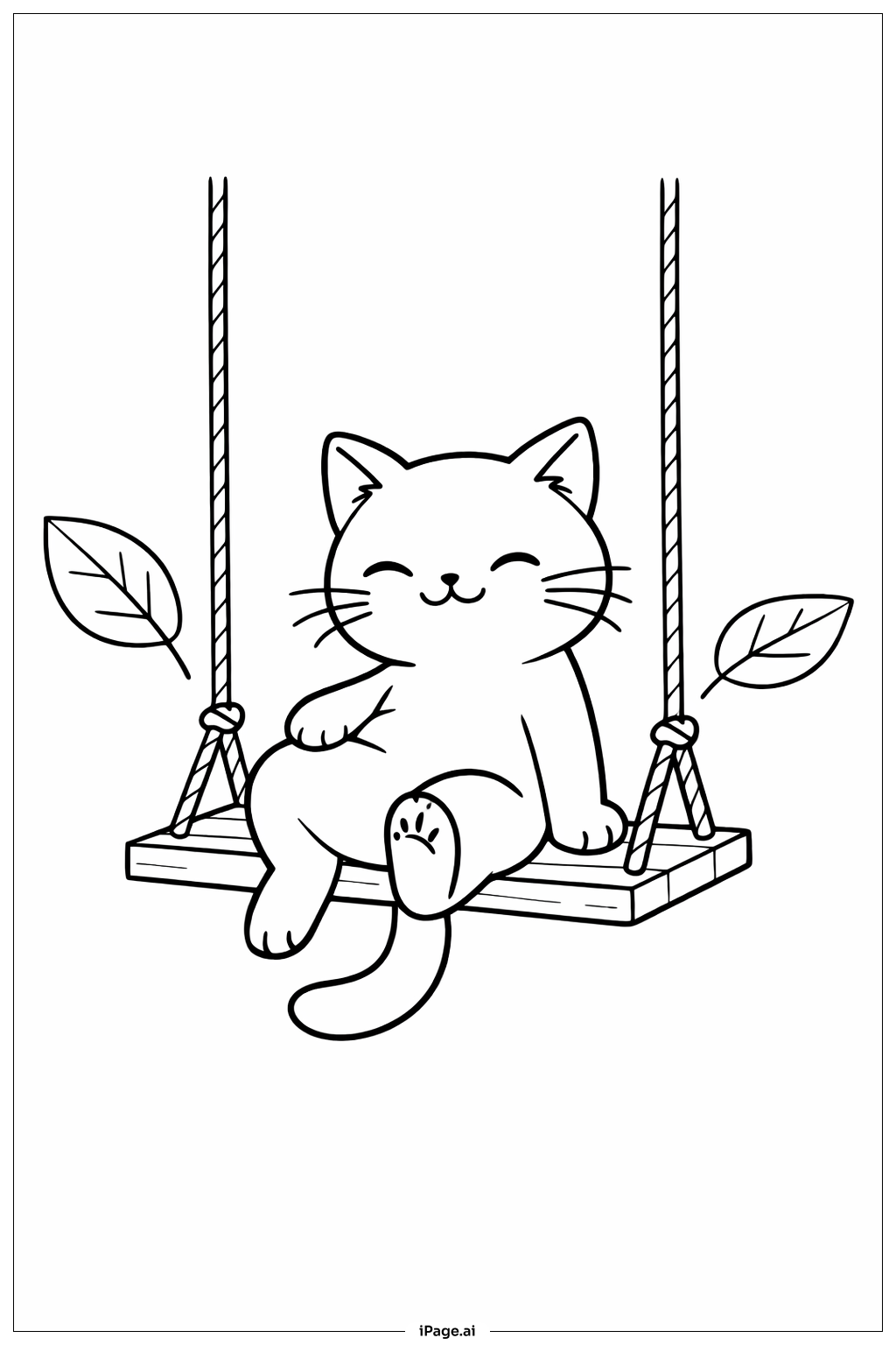 Kitty Cat In Basket Of Flowers Coloring Page (Free PDF&PNG Printable)